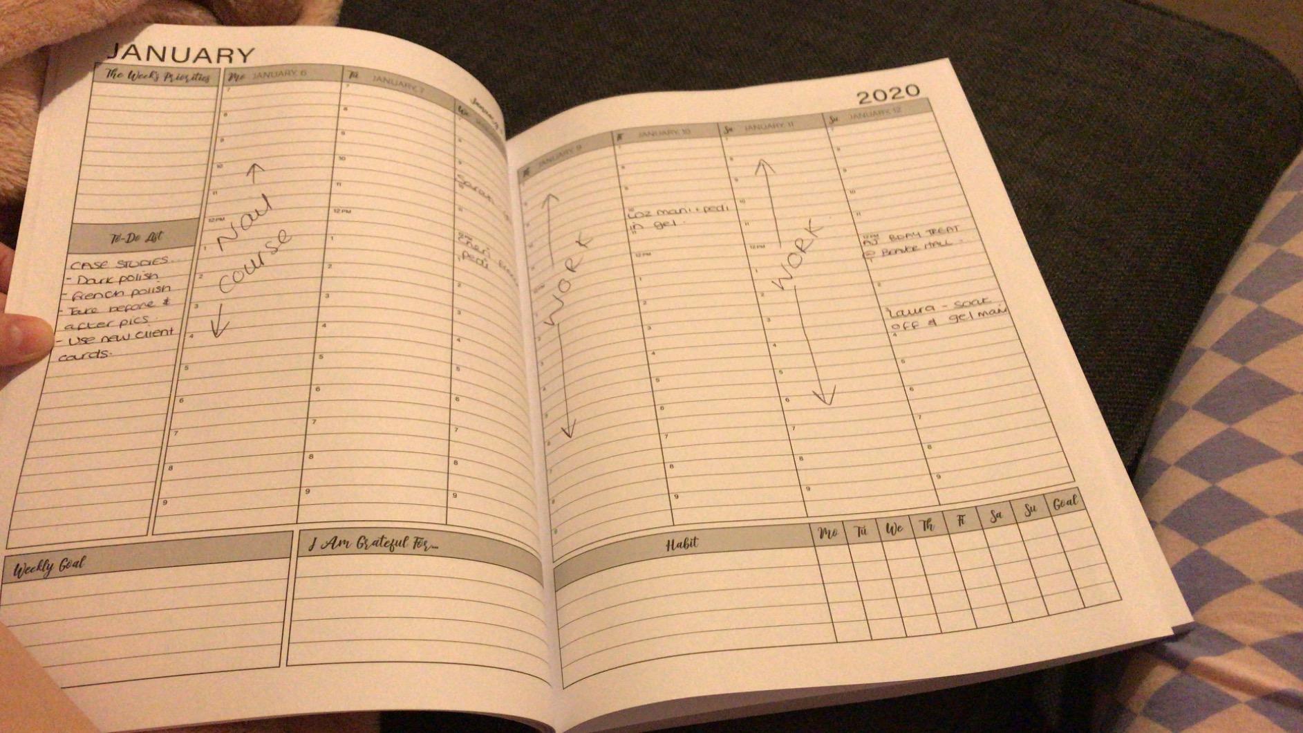 2020 Appointment Book: Marble Line Gold | 365 Days with Times Daily and ...