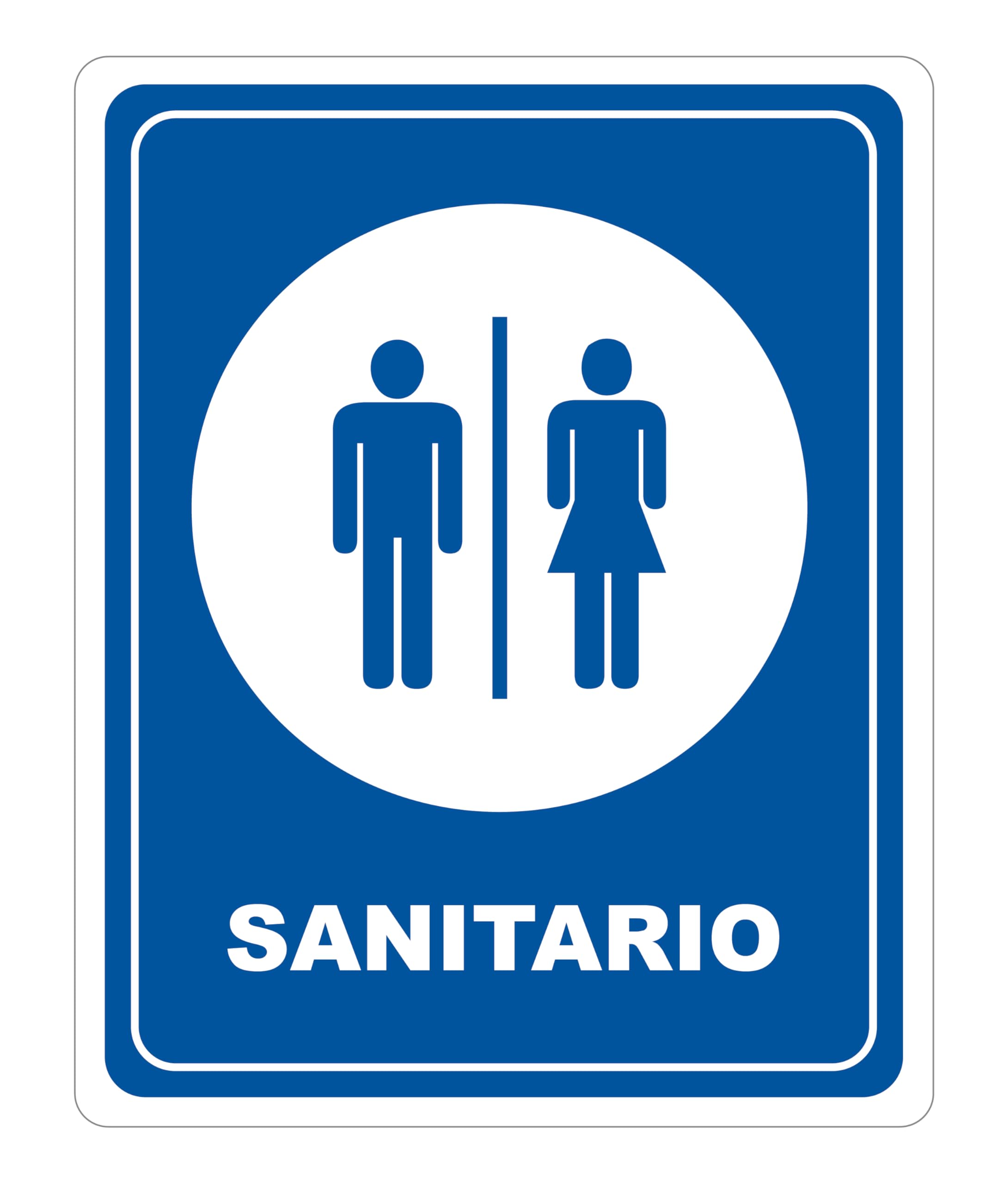 Genérico Monsterprint Señalamiento Letrero Sanitario Mixto, 20x25 cm ...