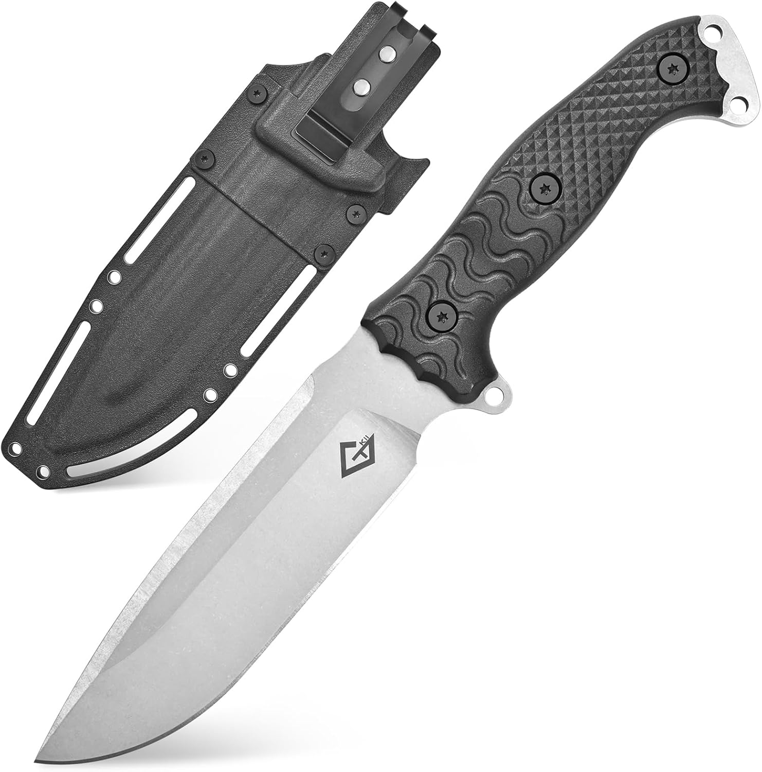 Amazon.com : Gtkii GTK9 Fixed Blade Knife DC53 Steel Blade Full Tang Nylon Fiberglass Handle ...