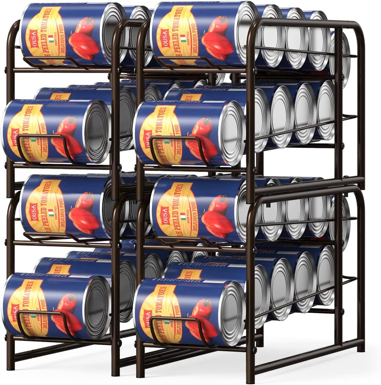 Amazon.com: Can Organizer for Pantry 4 Pack Stackable Can Storage ...