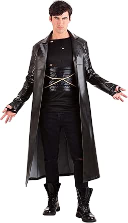 Amazon.com: Men's The Crow Costume | Halloween Devil's Knight Outfit ...