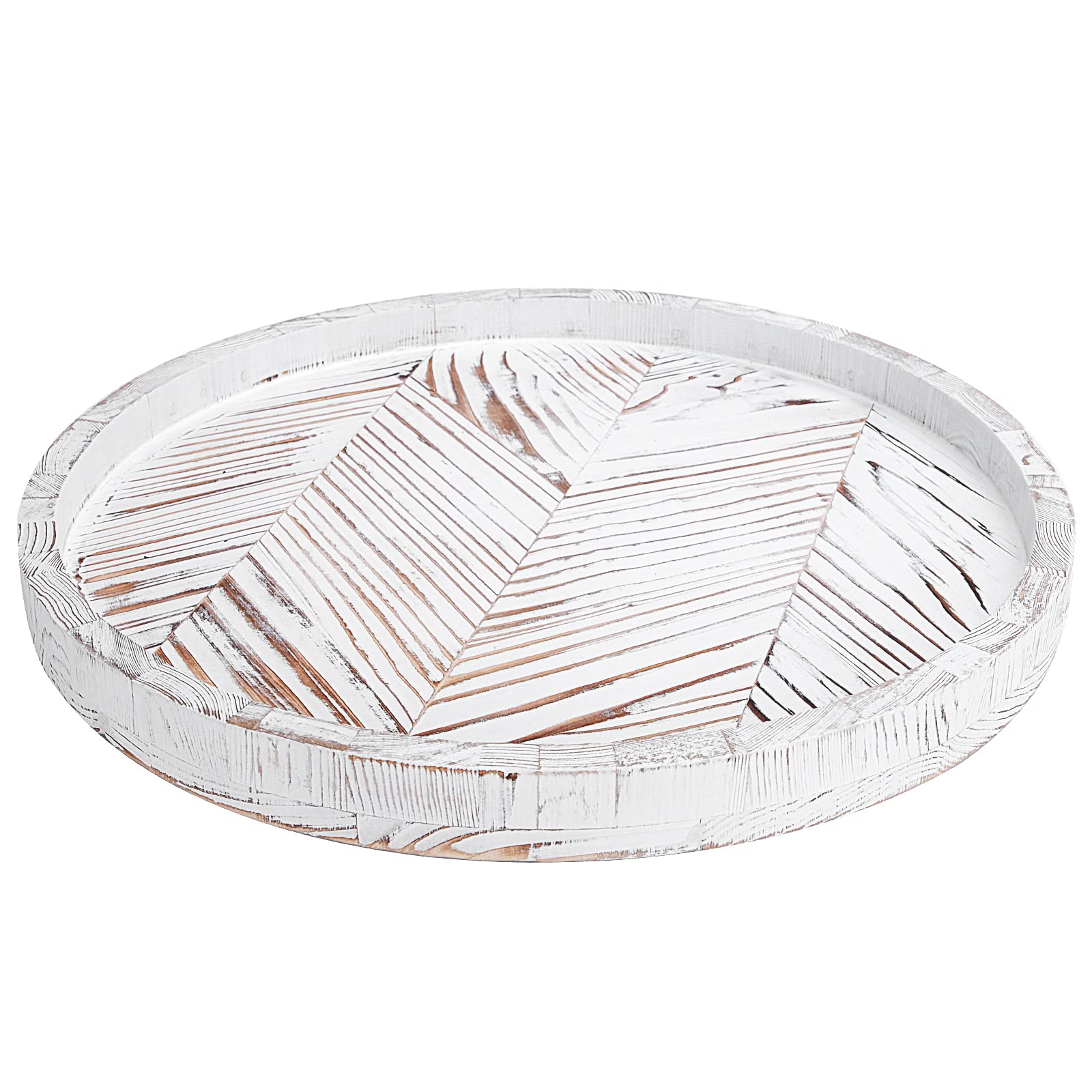 Buy 18 Inch Rustic Farmhouse Wood Lazy Susan Turntable for Table ...
