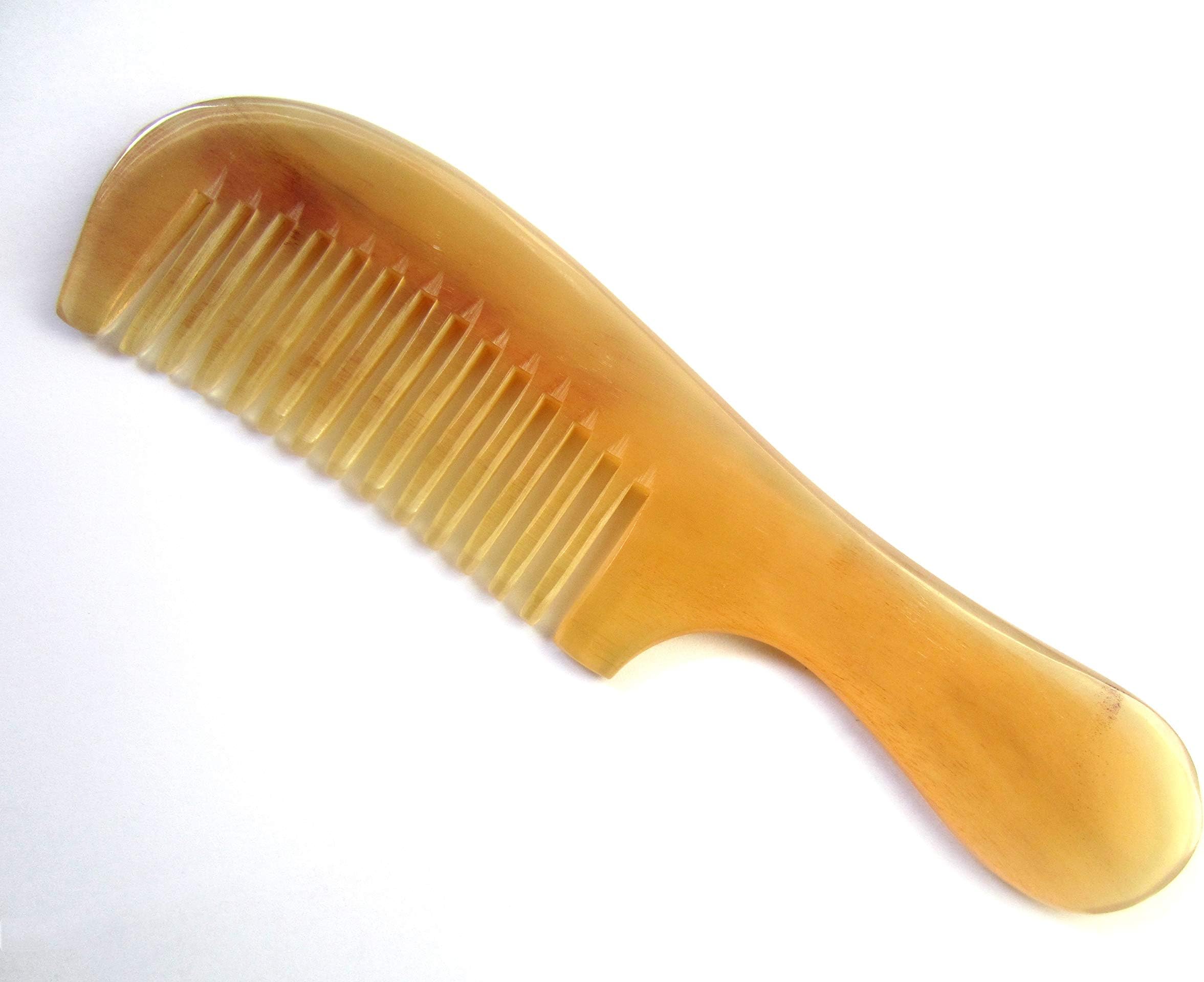 Amazon.com : Natural Buffalo Horn Anti-Static Handmade Pocket Comb ...