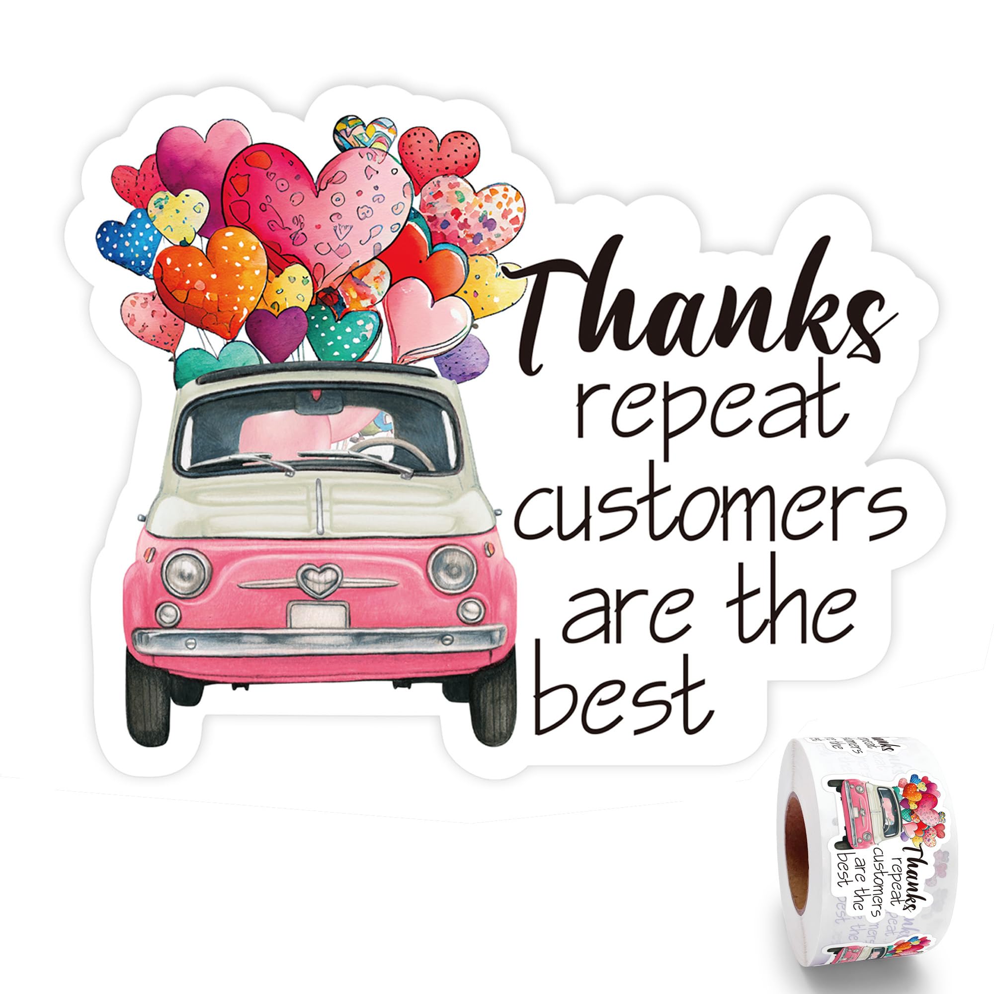 Amazon.com: 500pcs Pink Repeat Customers are The Best Stickers,Cute ...