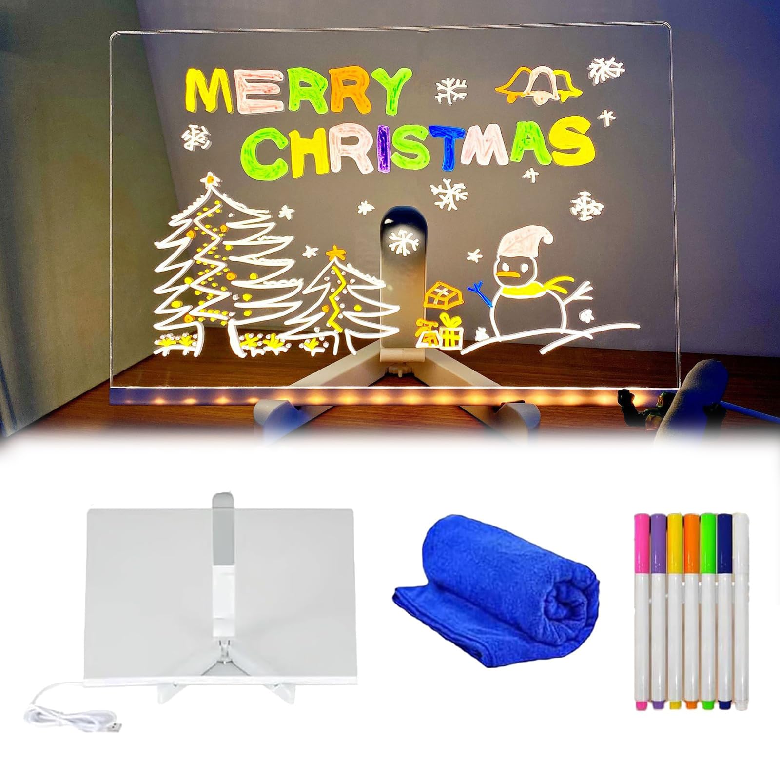 Amazon.com: Ivyever LED Note Board, Tablero De Dibujo Iluminado, Ivy ...