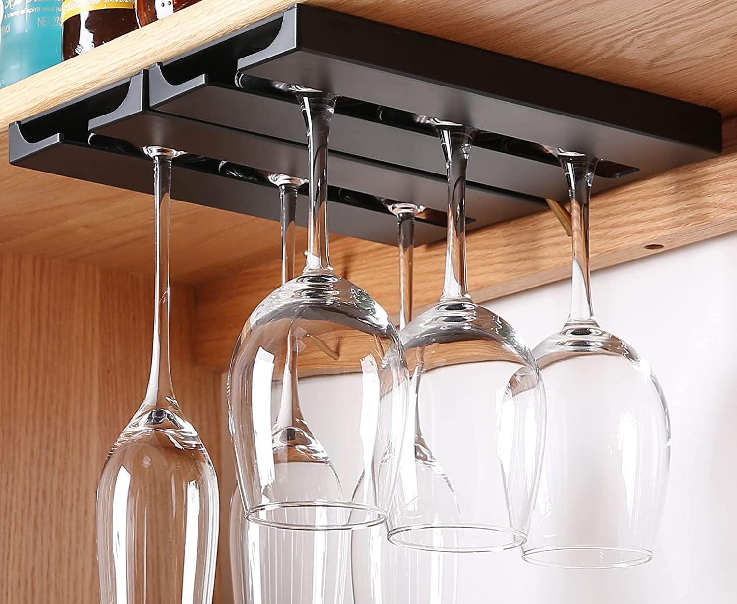 MCHERRY 2 Pack Wine Glass Holder Under Shelf or Cabinet Punch-free Wine ...