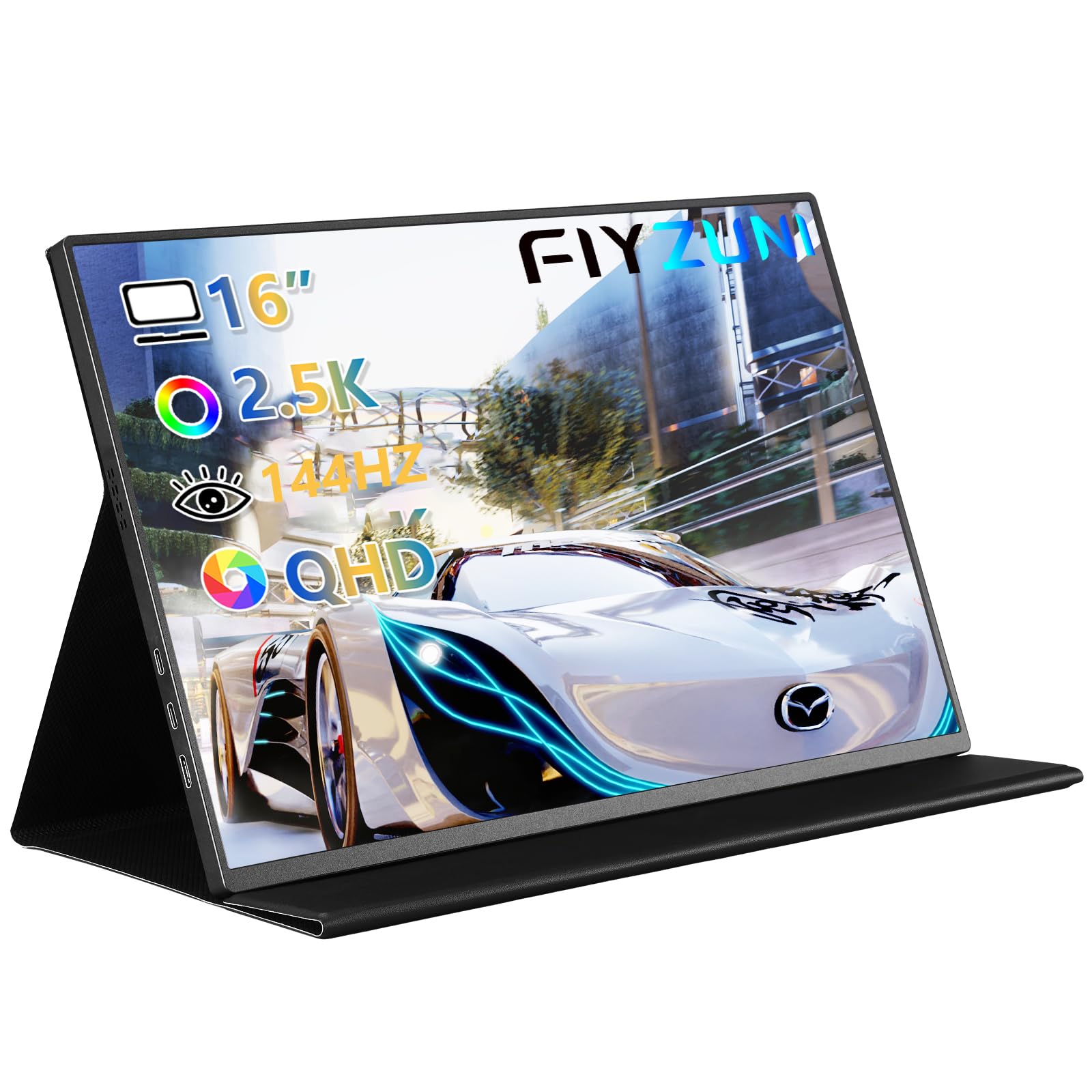 Amazon.com: FLYZUNI 16 inch Portable Gaming Monitor 2.5K 165HZ ...