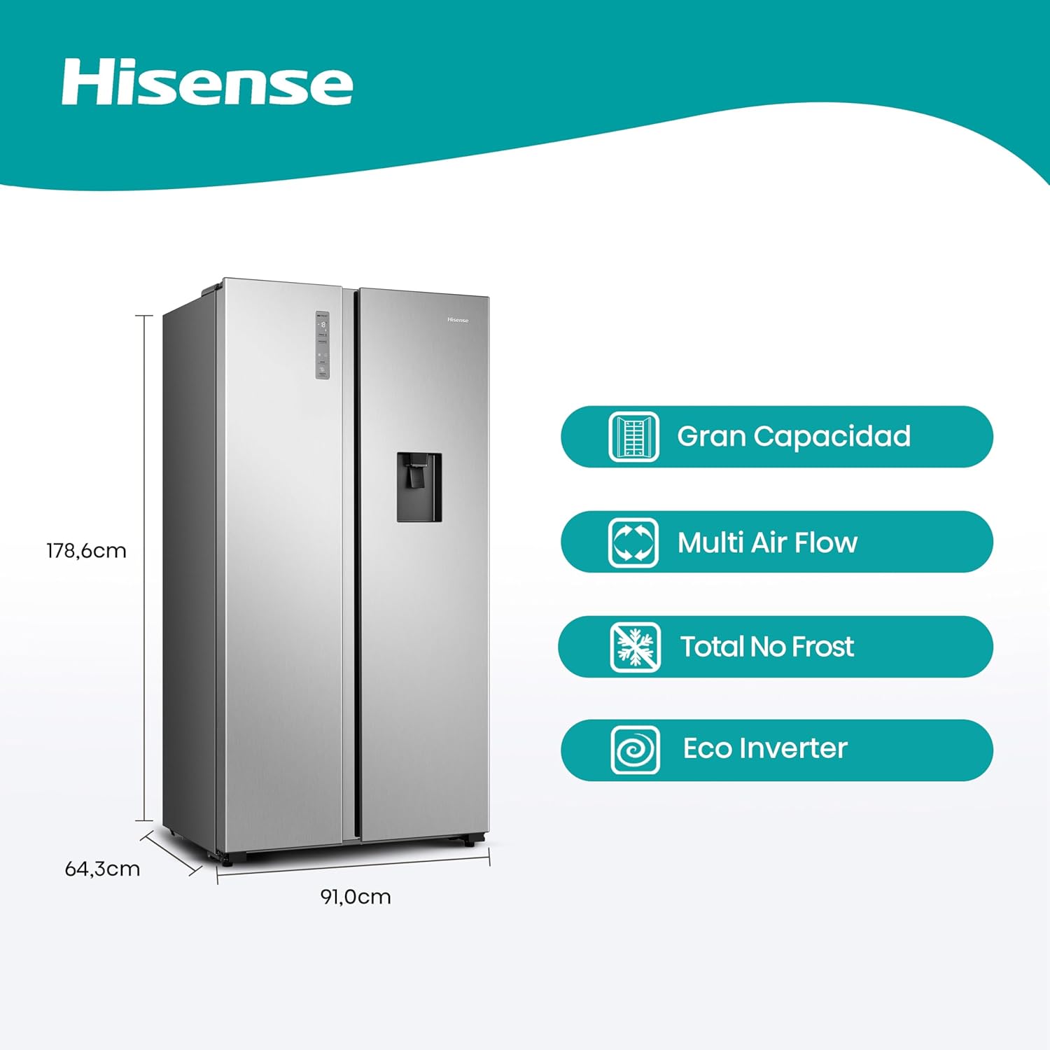 Hisense RS19N6WCX Side-by-Side Refrigerator User Manual