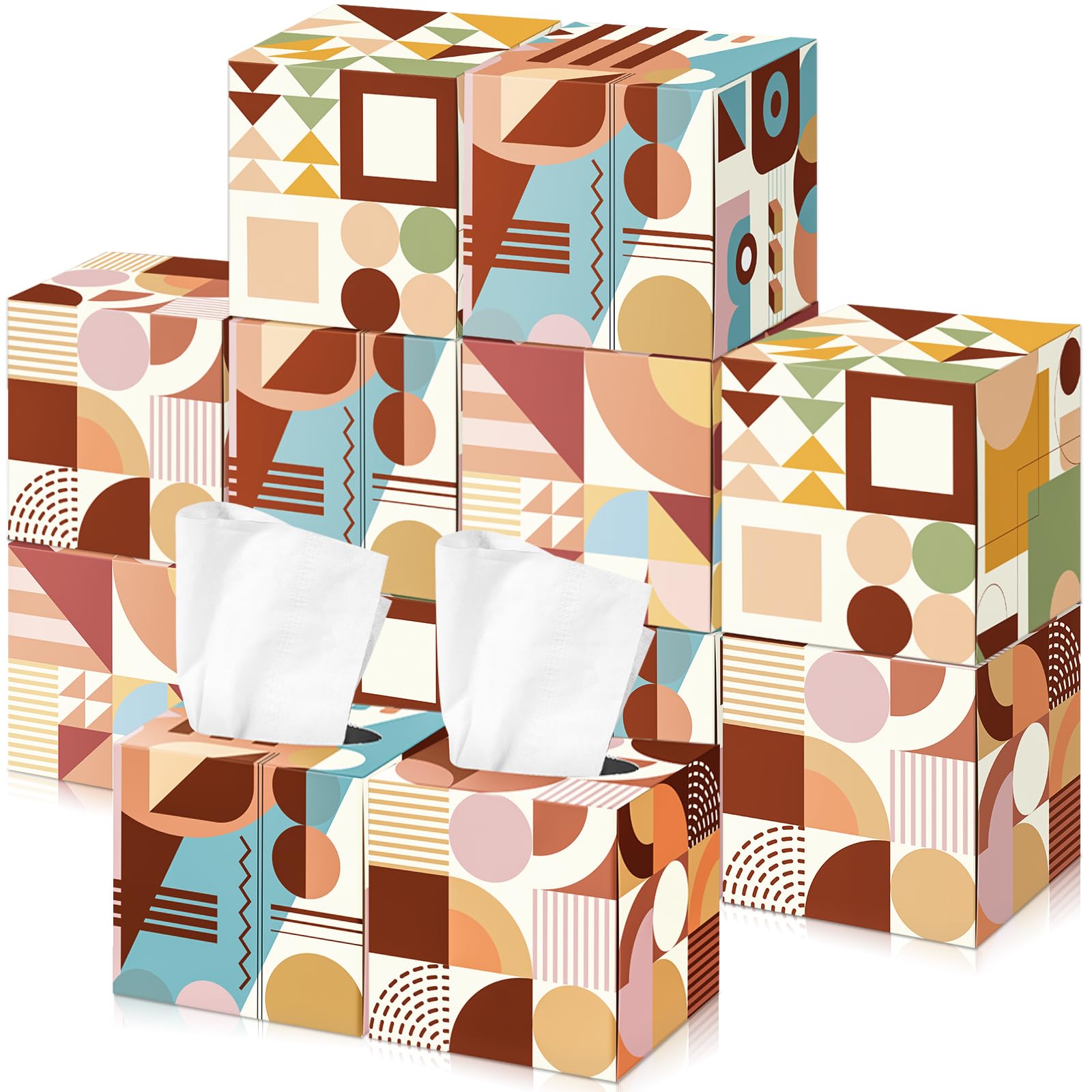 Amazon.com: 16 Packs 800 Sheets Geometry Square Tissues Cube Boxes ...