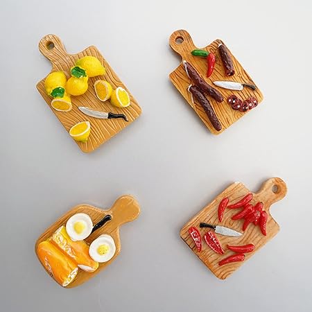 Amazon.com: 4PCS Food Refrigerator Magnets for Kitchen Home Decor ...