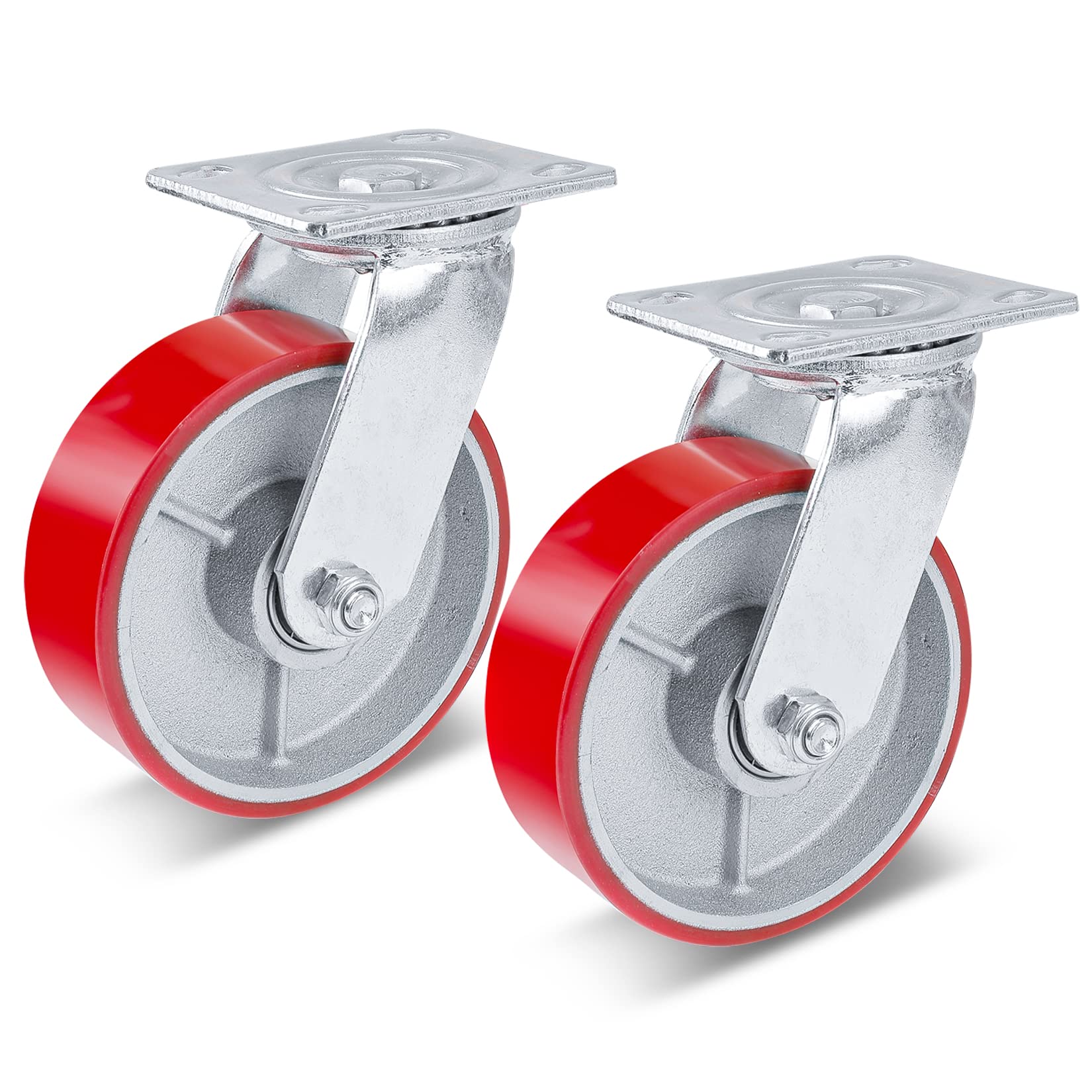 Snapklik.com : Nefish 6 Inch Industrial Casters Heavy Duty No Noise ...