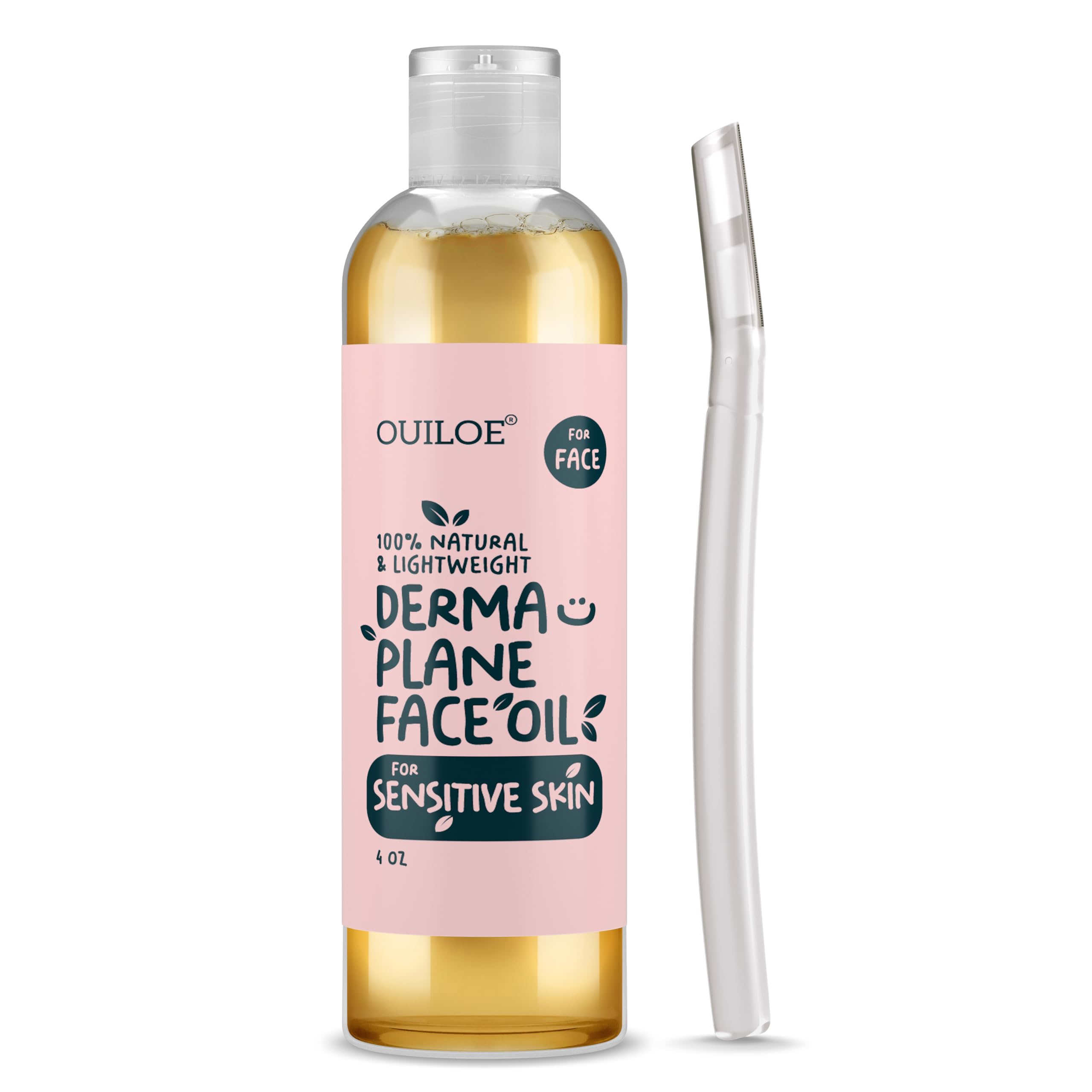 Amazon.com: Dermaplane Oil & Razor for Sensitive Skin - Shave Oil for ...