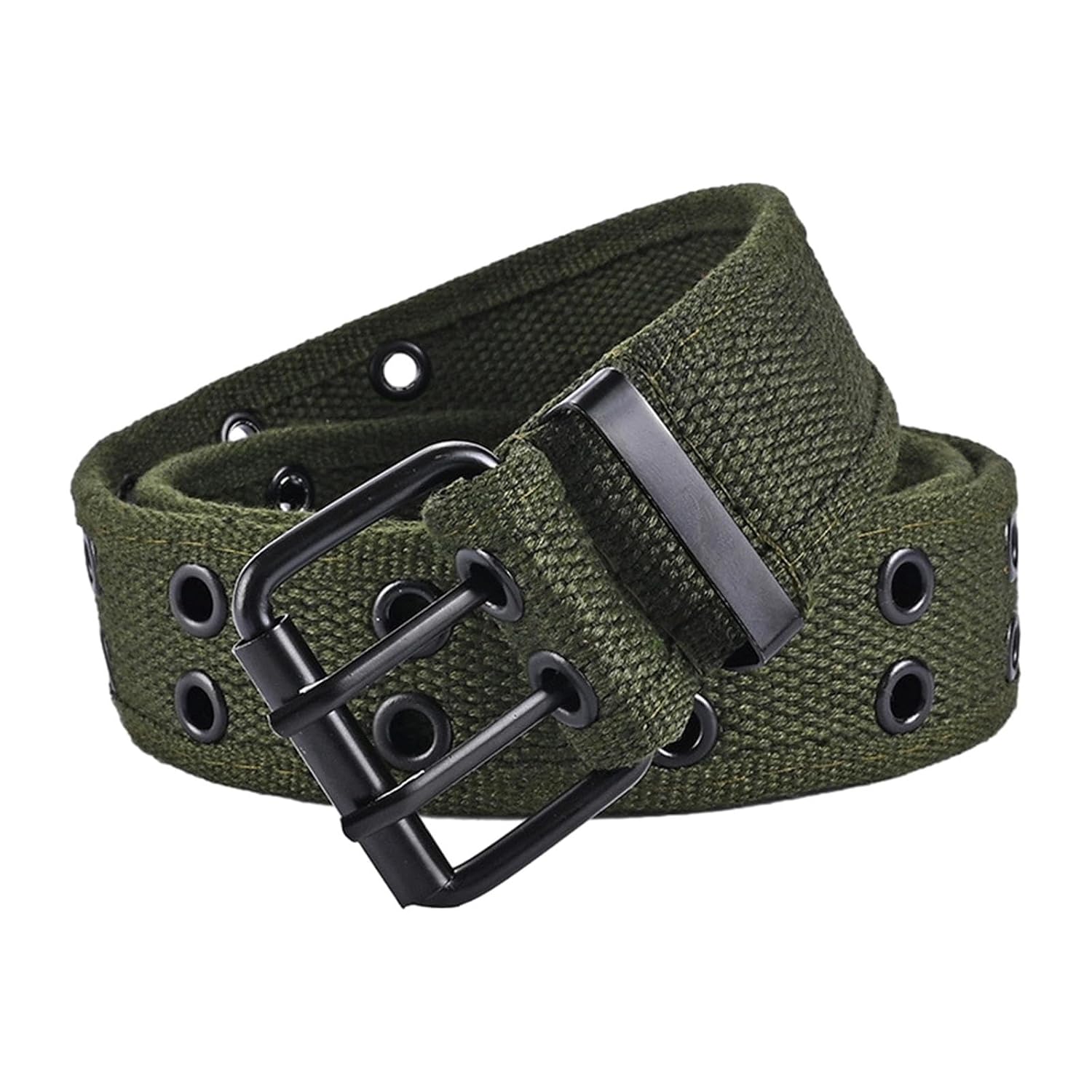 Buy MYADDICTION Double Grommets Belt Aesthetic Casual Pin Buckle Belt ...