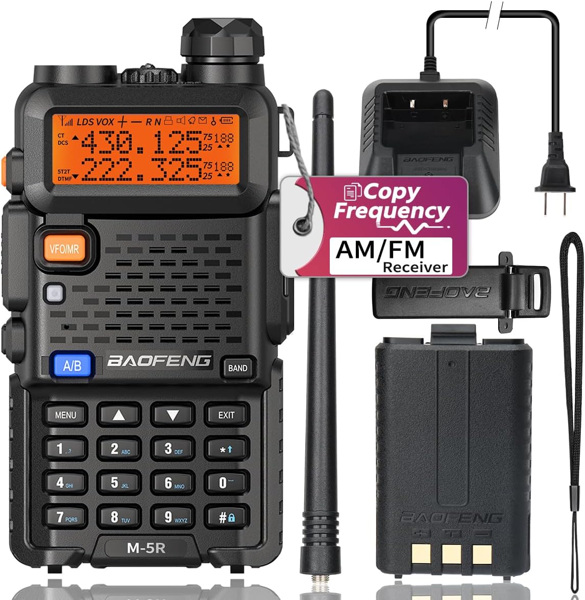 Amazon.com: BAOFENG Radio Ham Radio Long Range M-5R Handheld Two Way ...