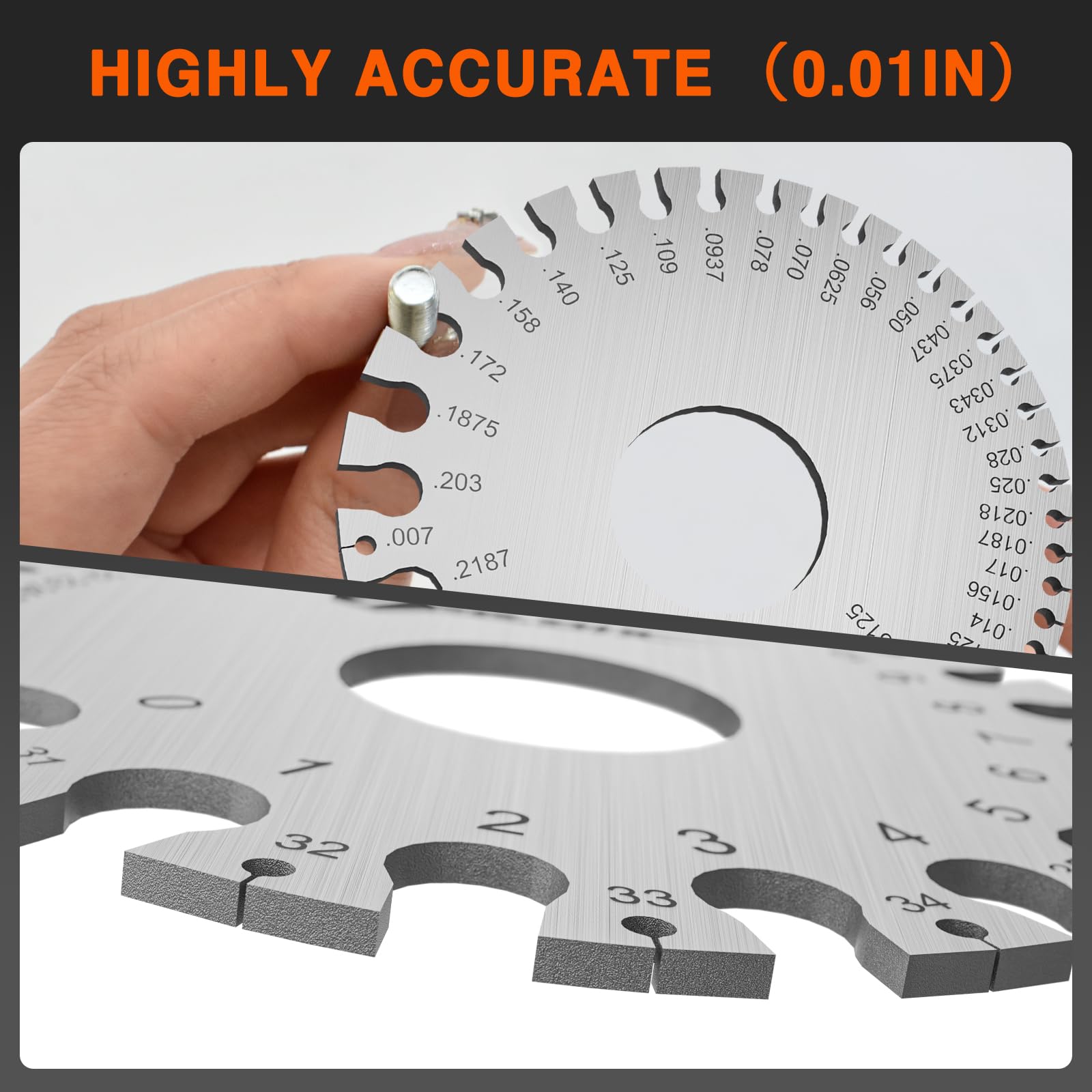 Snapklik.com : Standard Dual-Sided Round Wire Cable Sheet Gage ...