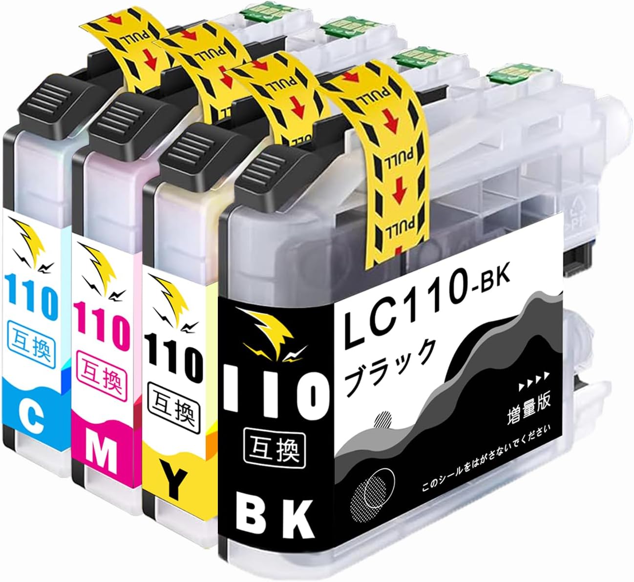 Amazon.co.jp: 【稲妻トナー】LC110 インク 互換インク インクカートリッジ ブラザー(Brother)用 LC110-4PK ...