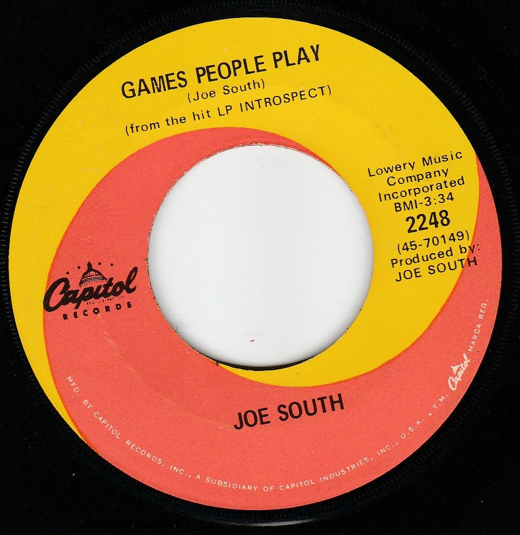 Joe South, Joe South - 45vinylrecord Games People Play/Mirror Of Your ...