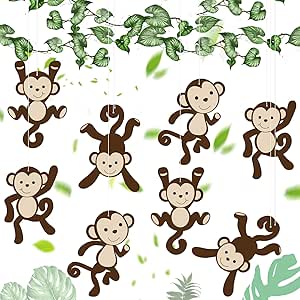 Amazon.com: 36 Pieces Monkey Cutouts Jungle Party Decorations Monkeys ...