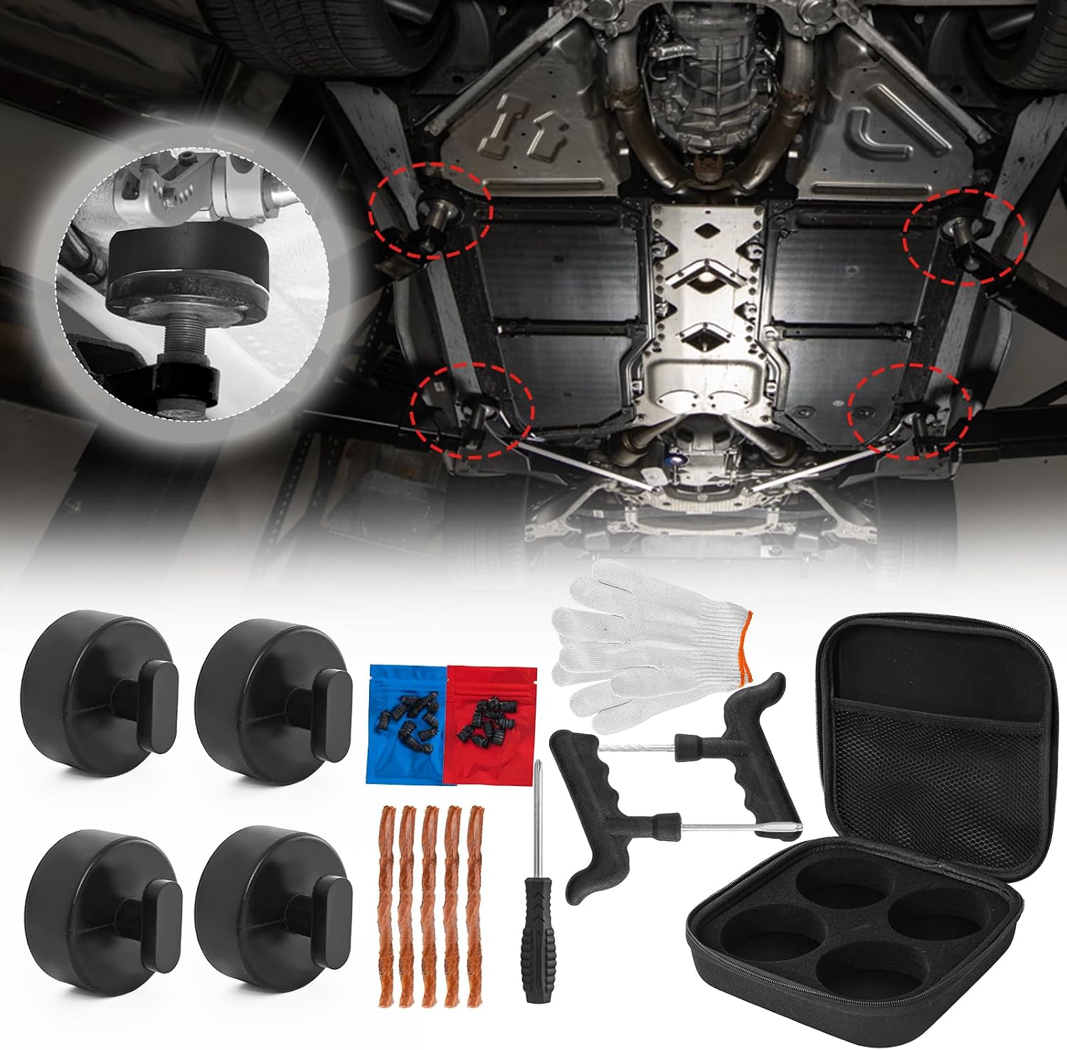 Amazon.com: AMSPRAC Car Lift Jack Stand Rubber Pads,Jack Pad Adapter ...