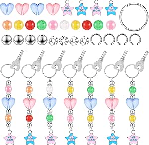 Amazon.com: Yinkin 437 Pcs Mother Bead Key Chain Craft Kit DIY Mother's ...