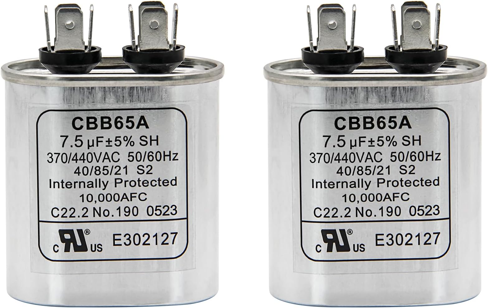 Amazon.com: Titan HD POC7.5A Run Capacitor 7.5 MFD 370 Volt Oval ...