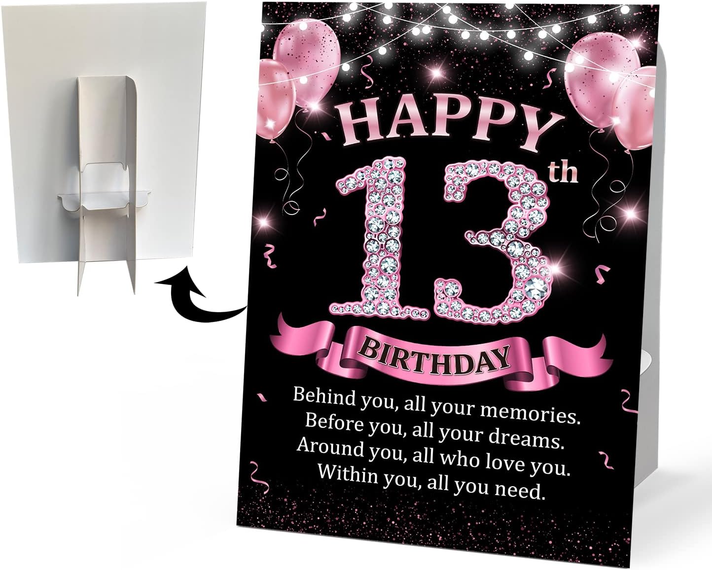 Amazon.com: CMHIE 13th Birthday Party Signs with Paper Holder - Rose ...