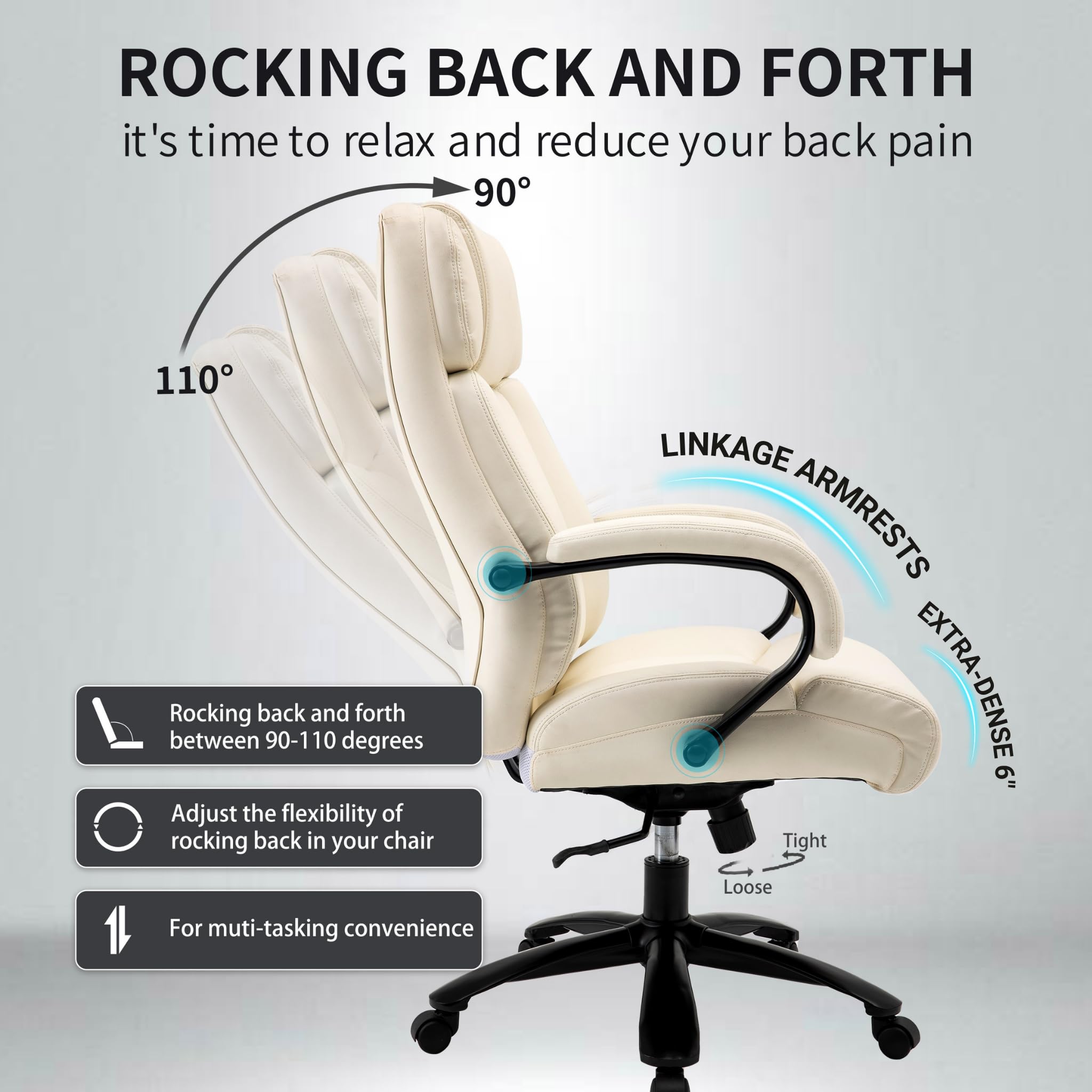 Snapklik.com : 500lbs Ultra Big And Tall Office Chair Extra Wide Large ...
