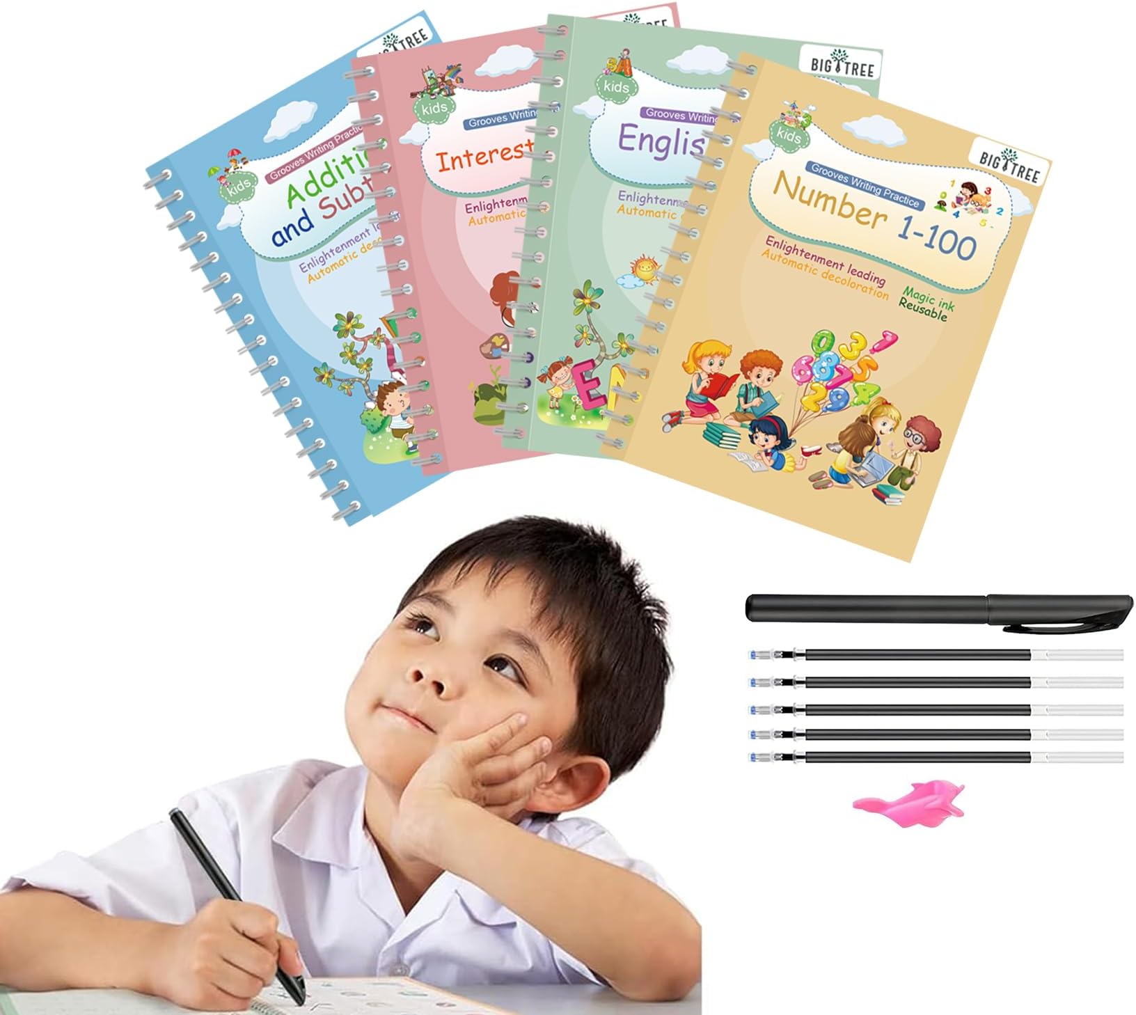 Amazon.com : Xiso Ver Magic Practice Copybook for Kids, Reusable ...