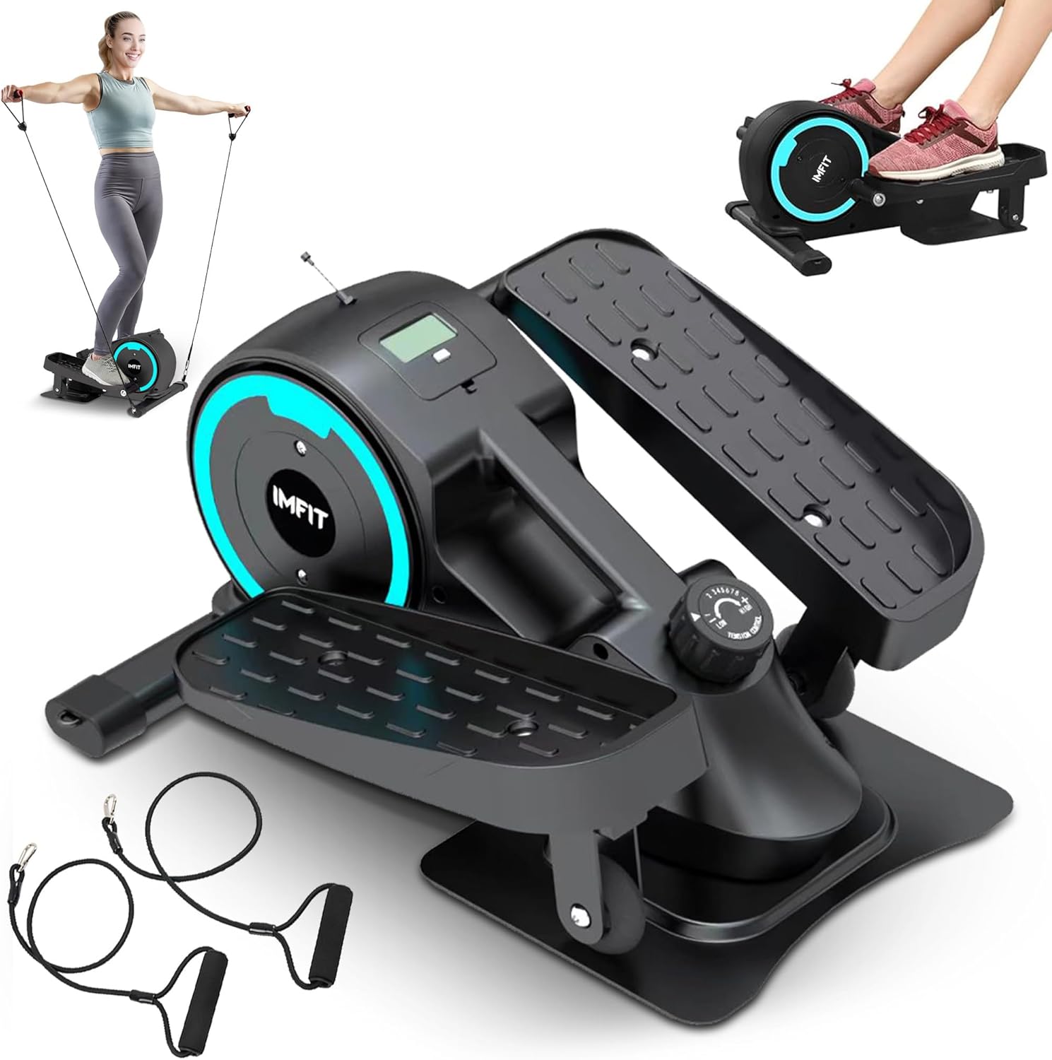 IMFit Under Desk Elliptical Exercise Machine for Home | 350lbs Weight ...