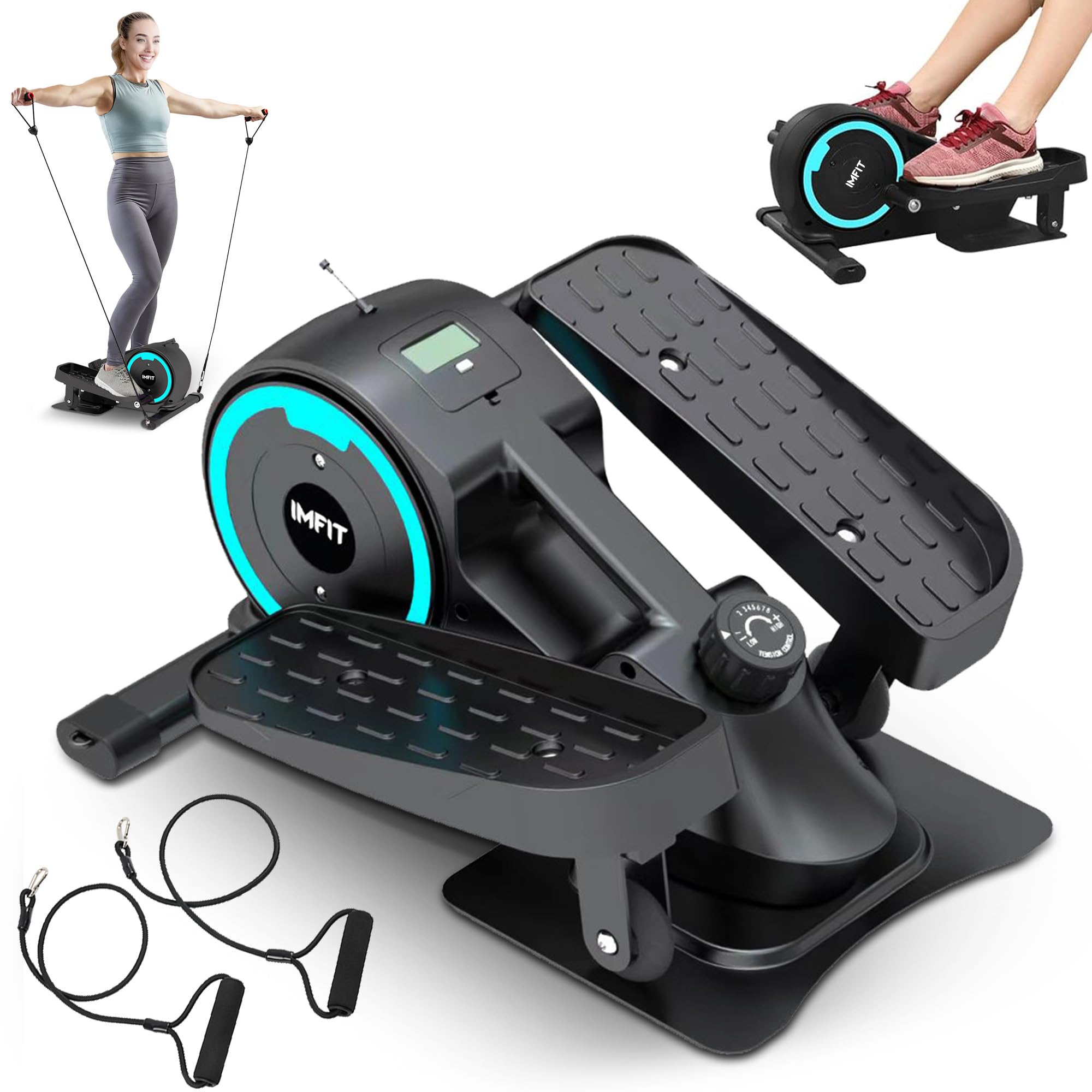 IMFit Under Desk Elliptical Exercise Machine for Home | 350lbs Weight ...