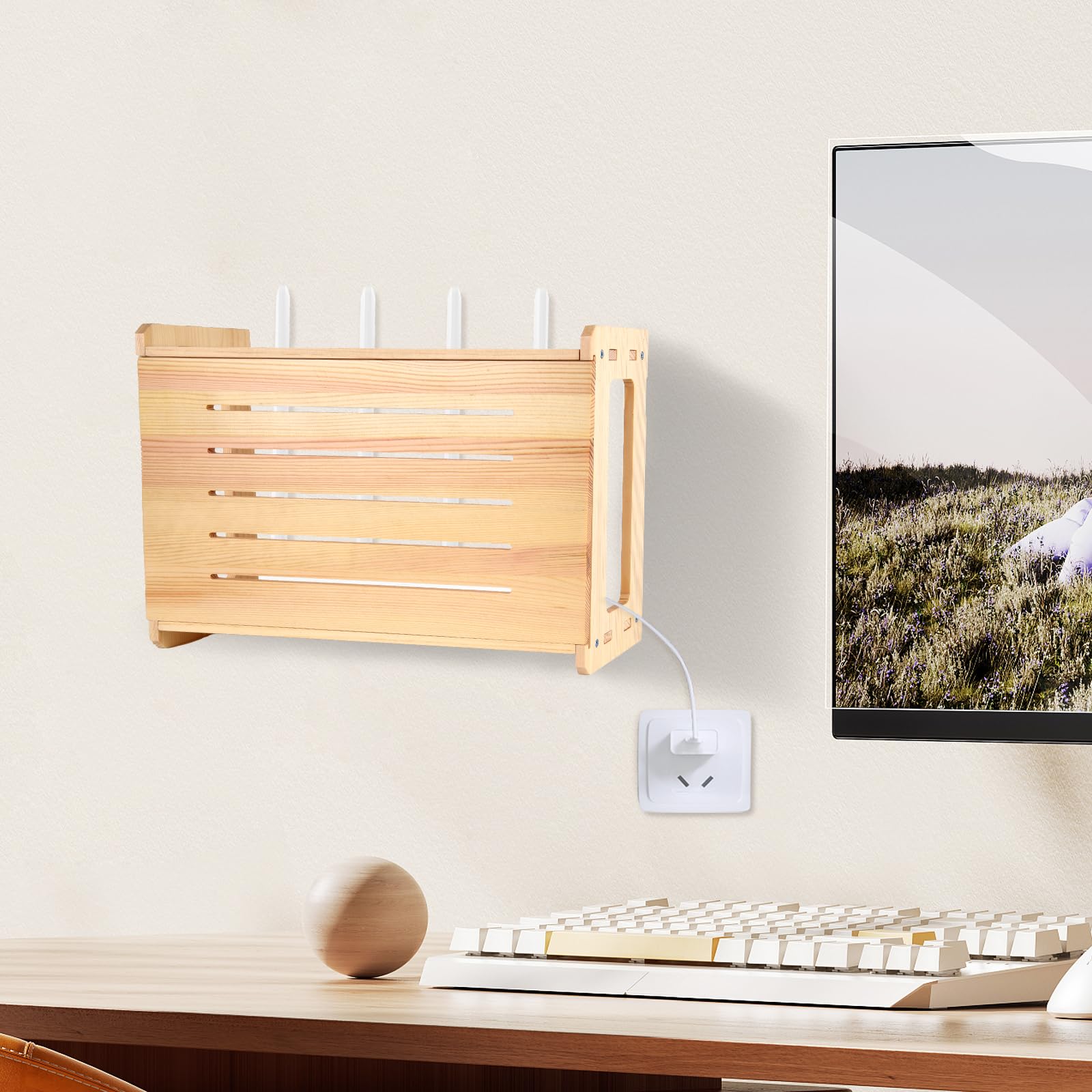 Snapklik.com : WiFi Router Storage Box, Router Box Hider, Router Shelf ...