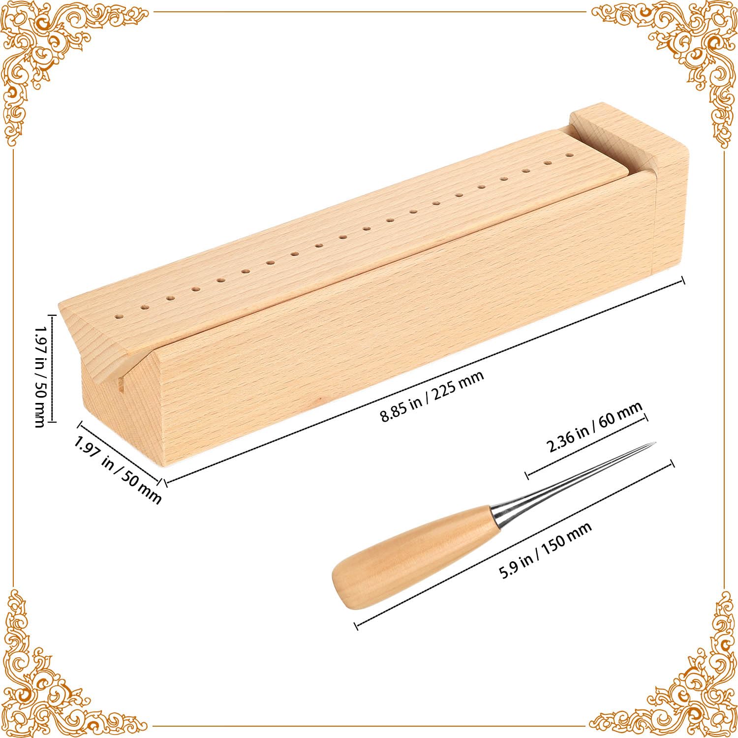 Bookbinding Kit OopsifyMe Bamboo Book Binding Kit With Awl, Cradle ...