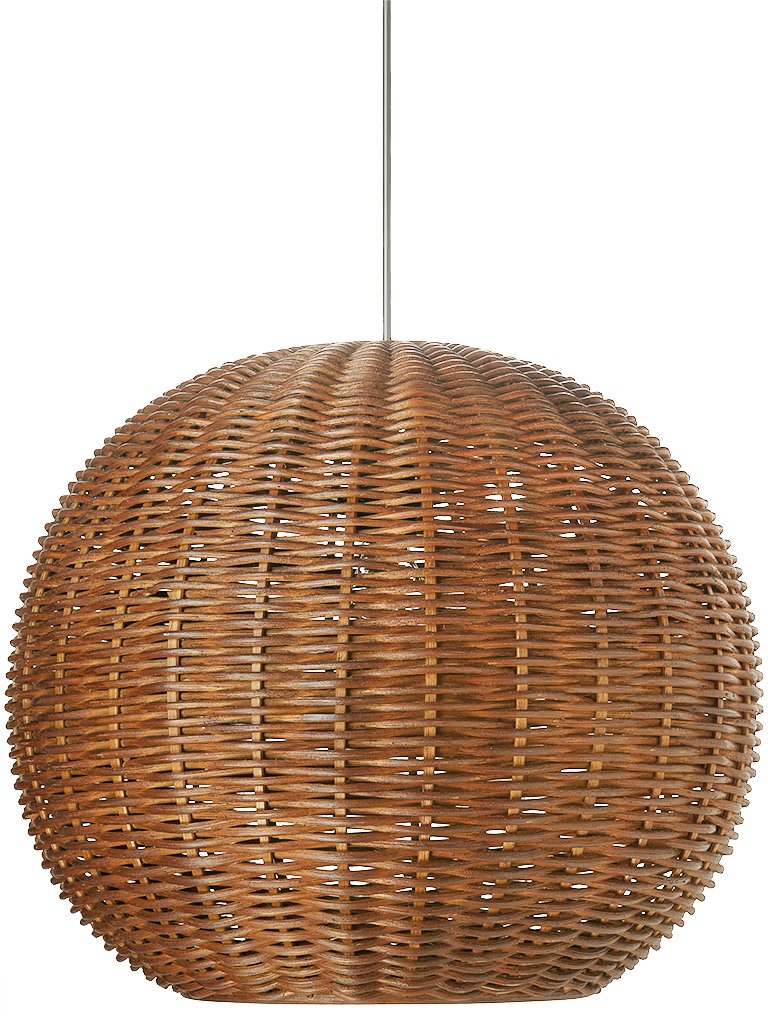 Amazon.com: KOUBOO Wicker Ball Pendant Light, Rustic Brown