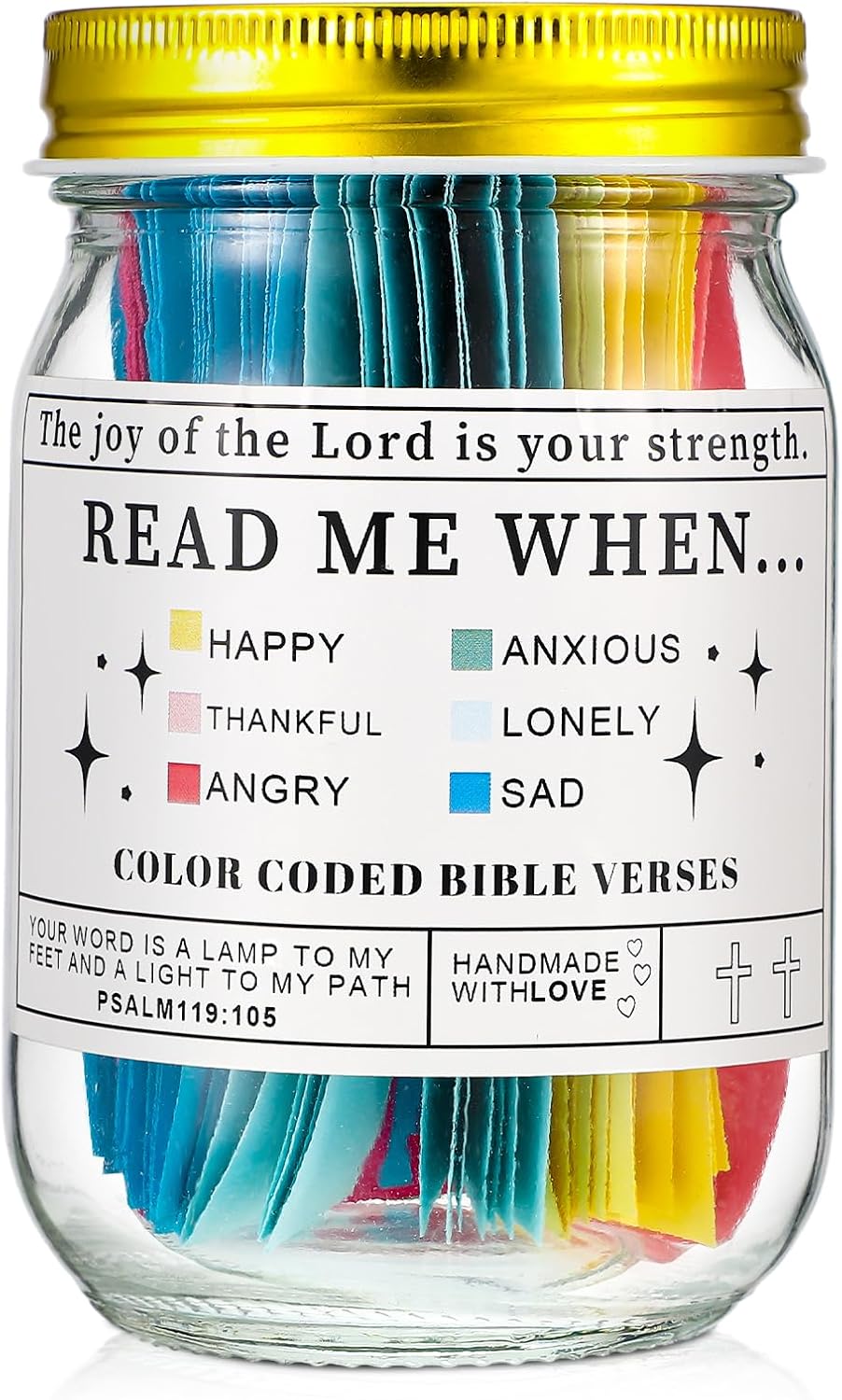 Amazon.com: Lunmon 1 Pcs Bible Verses Jar, Bible Verses Jar for ...