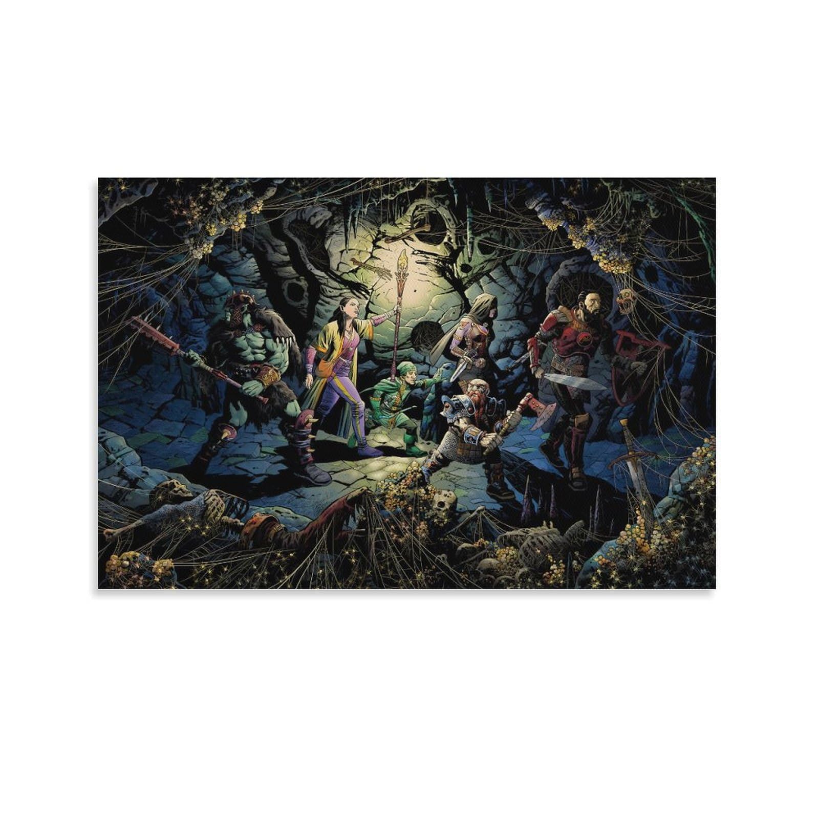 Amazon.com: Dungeons And Dragons, DND Wall Decor Print, Fantasy Wall ...
