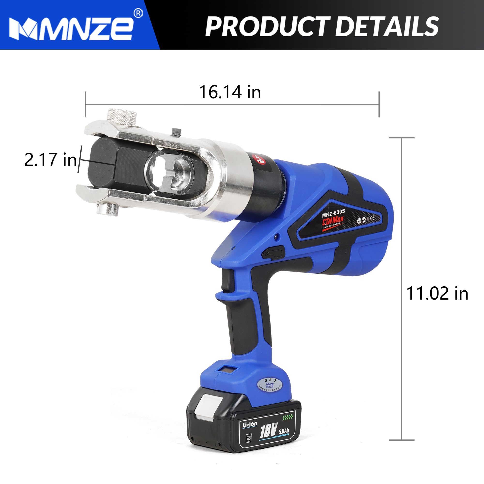 Snapklik.com : MMNZE Electric Hydraulic Cable Lug Crimper Pliers ...