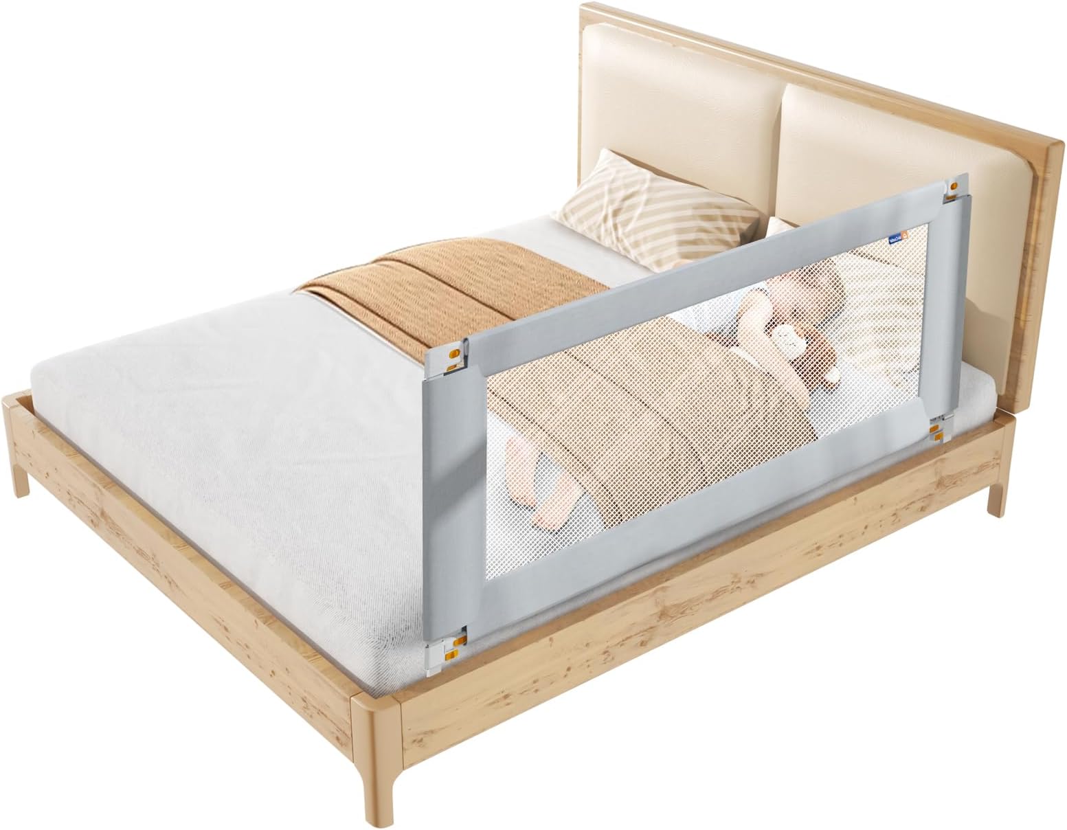 Amazon.com : SURPCOS Bed Rails for Toddlers -New Upgraded Extra Long ...