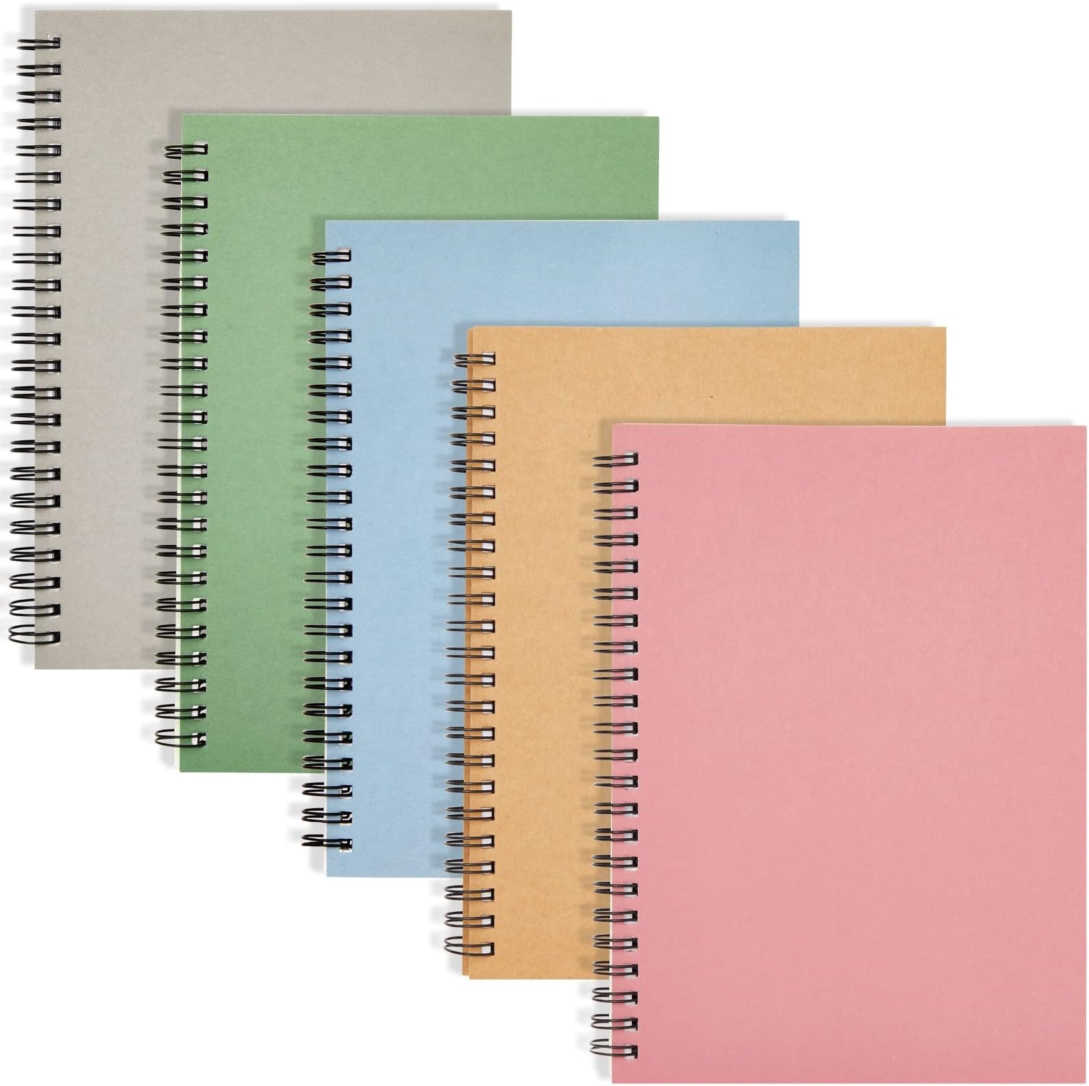 Amazon.com : LABUK 7 Pack Blank Spiral Notebook, A5 Unlined Spiral ...