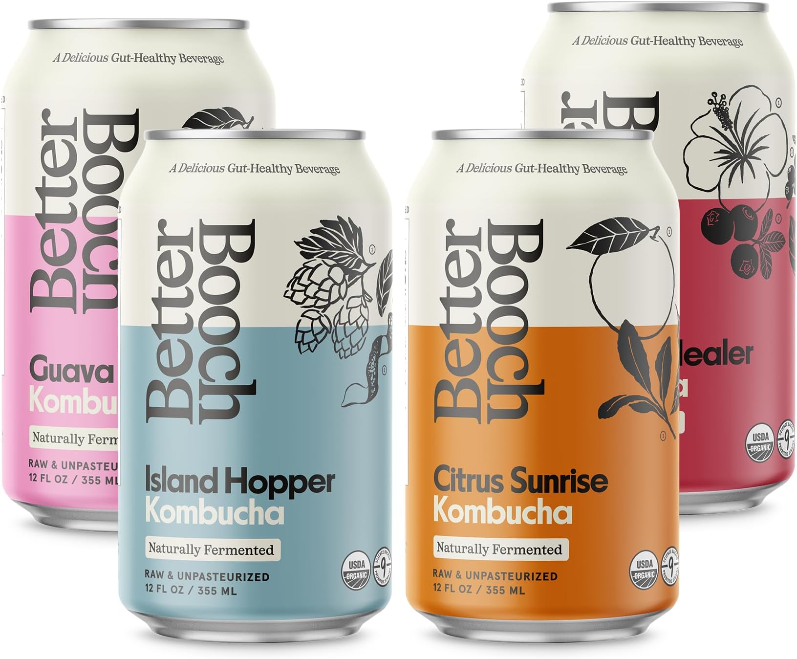 Amazon.com: Better Booch Organic Kombucha - Probiotic & Antioxidant ...