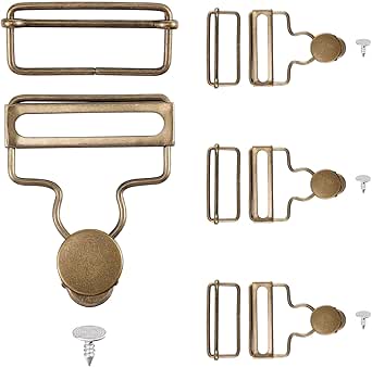 Amazon.com: Healifty 4Pcs Overall Buckles Replacement Suspender Buckle ...