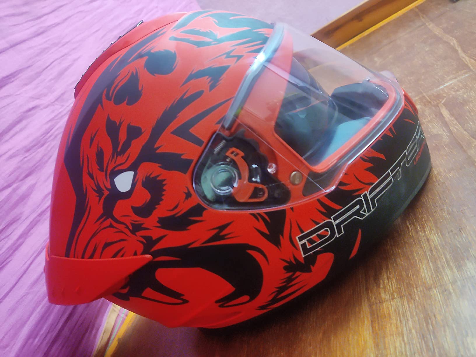 Studds Drifter Full Face Helmet Matt Red N9, Size: L(58-60cm) : Amazon ...