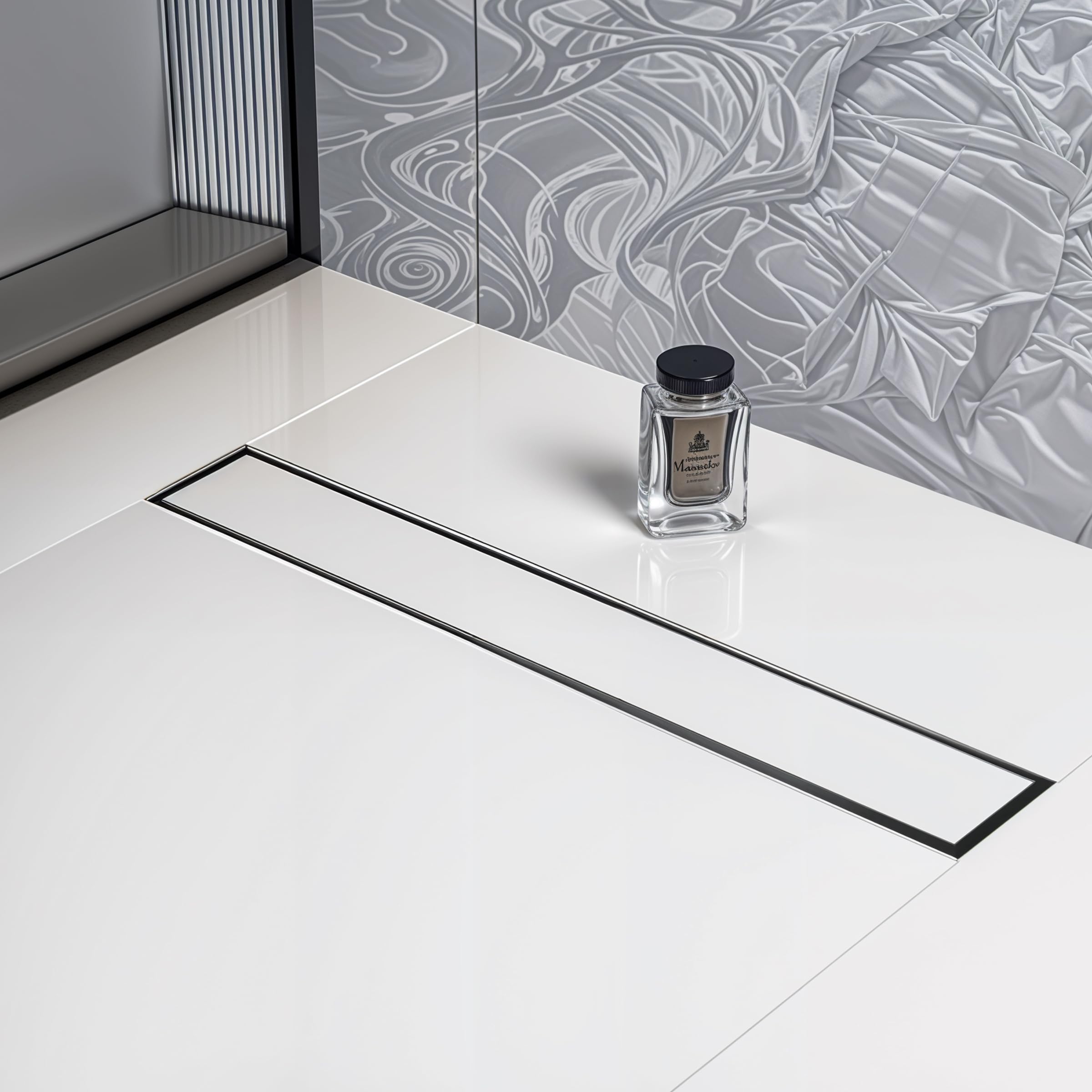 Ruhe® Tile Insert Floor Drain | 12 x 2 Inches Waste Water Floor Drain ...