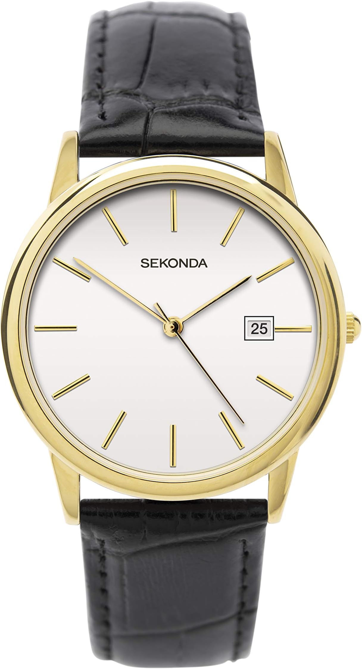 SEKONDA Mens Analogue Classic Quartz Watch with Leather Strap 1718 ...