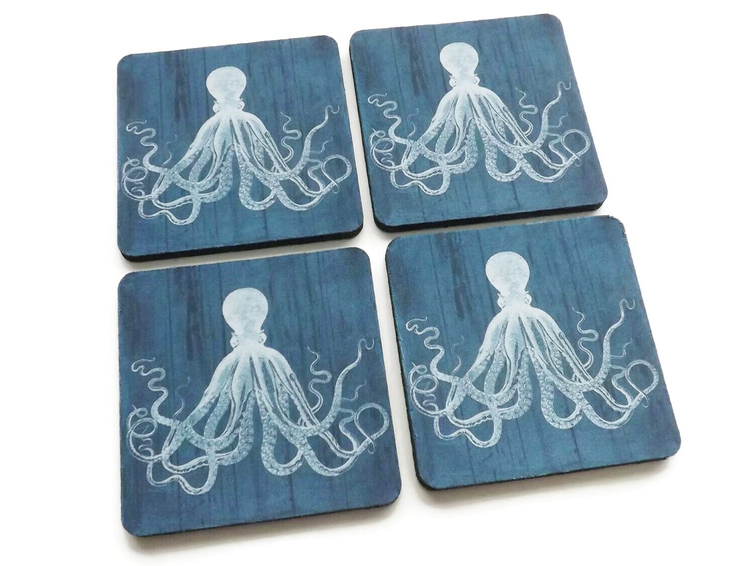 Amazon.com: Octopus Tentacle Coaster Set 3.5 inch Set of 4 or 6 Blue ...