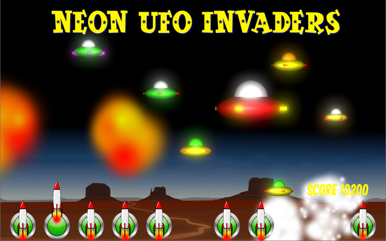 Neon UFO Invaders from Space Pro - App on Amazon Appstore