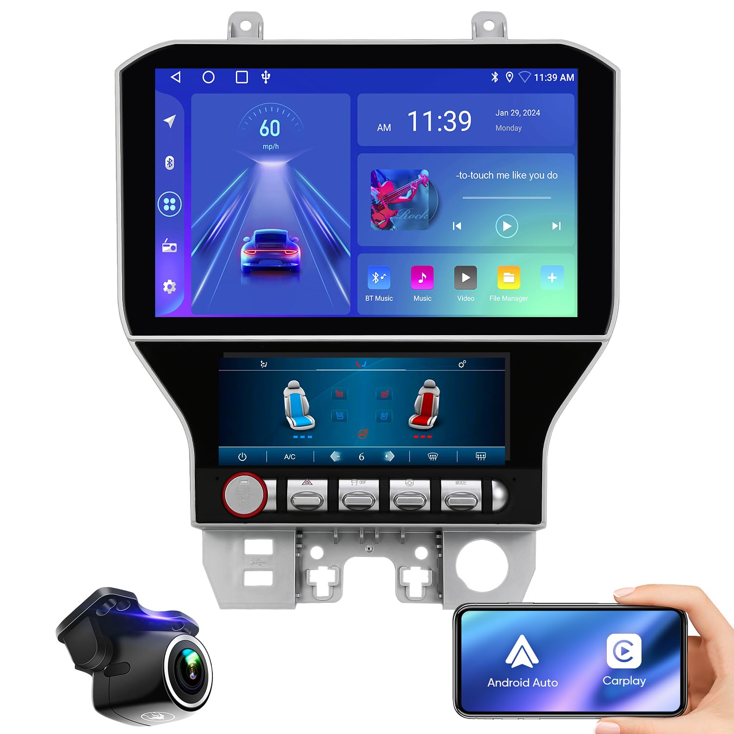 Buy 11.5‘’ Car Radio for Ford Mustang (GT) 2015-2022 Stereo Upgrade ...