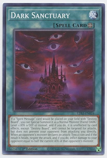 Amazon.com: Yu-Gi-Oh! Dark Sanctuary - LDS3-EN016 - Common - 1st ...