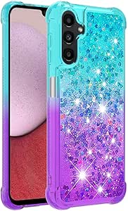 Wuhaizher for Samsung A36 5G Case Glitter 3D Cute Bling Sparkle Quicksand Flowing Liquid Clear ...