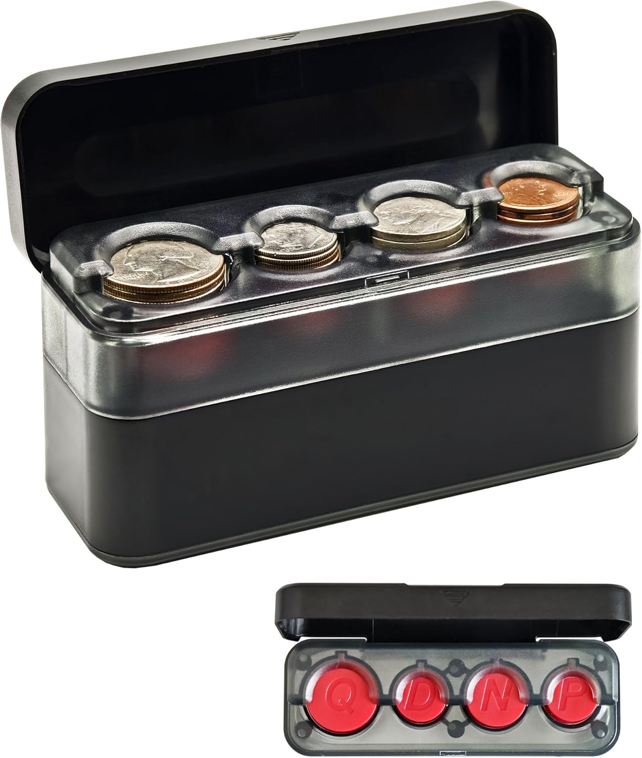 Amazon.com: JETOO Coin Holder for Car Change Organizer Larger Capacity ...