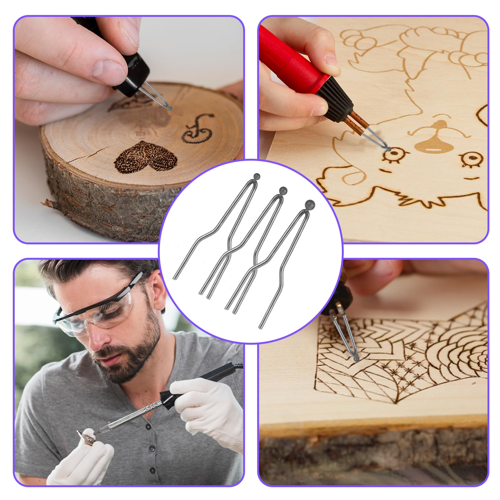 Snapklik.com : 6PCS Pyrography Wire Tip Wood Burning Ball Tips Burner ...